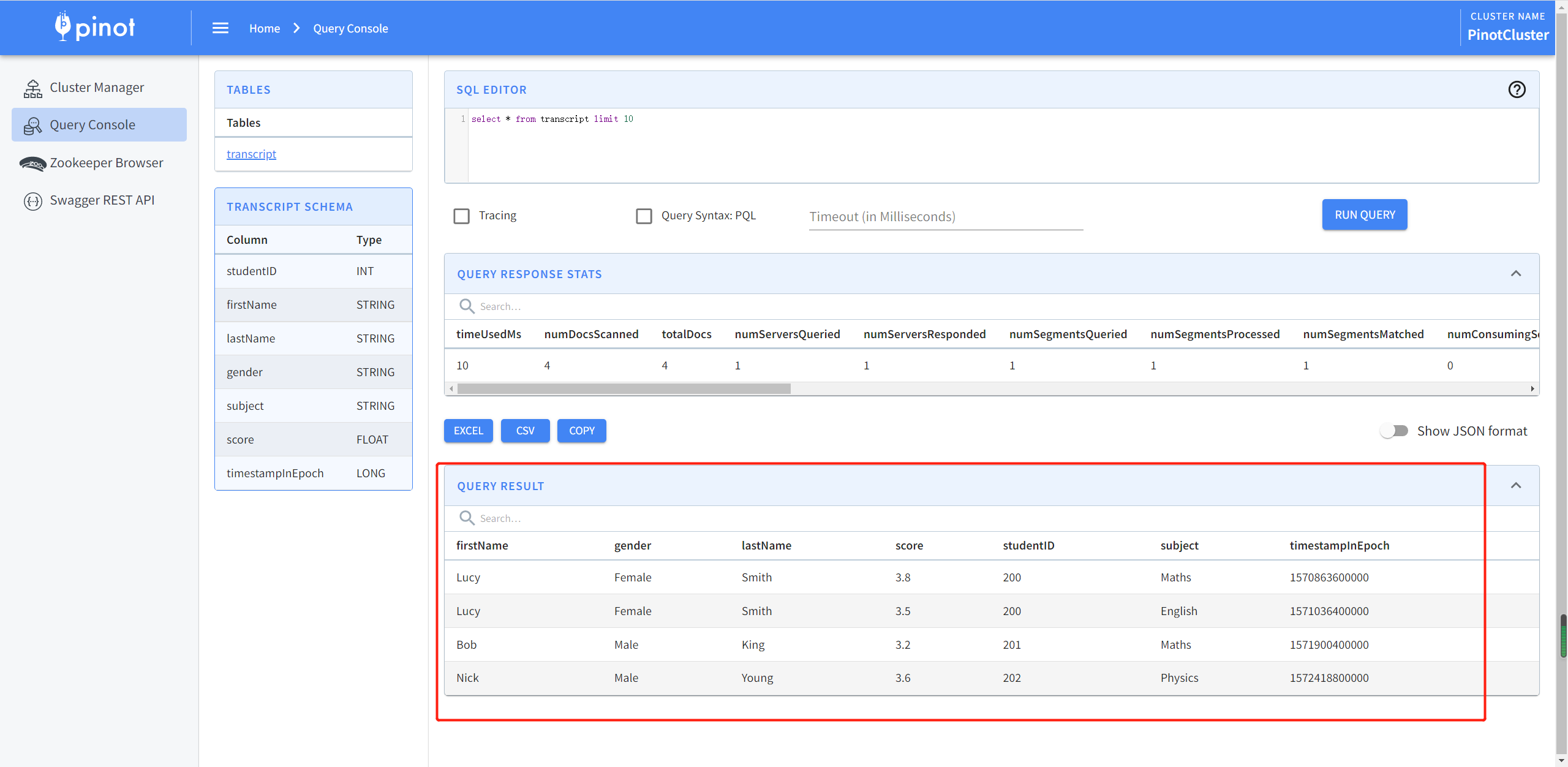 在Docker中快速测试Apache Pinot批数据导入与查询 - 从大数据到人工智能